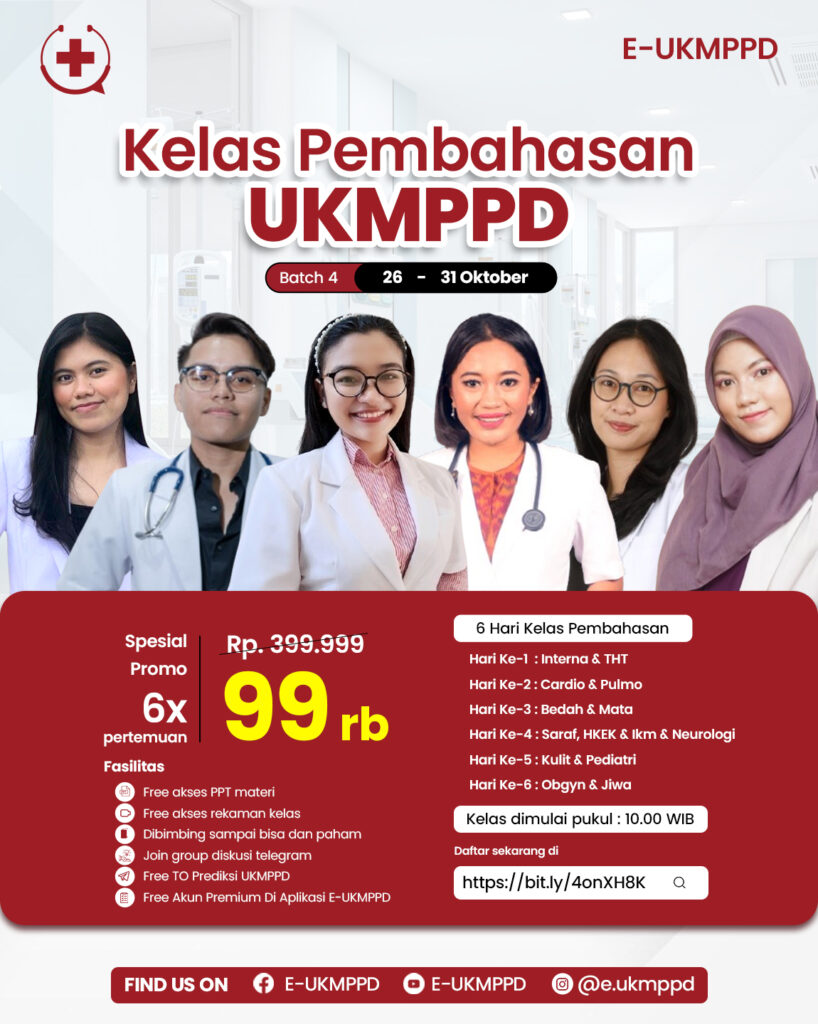 KELAS PEMBAHASAN TO PREDIKSI UKMPPD BATCH 4 NOVEMBER 2025 - Aplikasi Bimbel UKMPPD di Indonesia